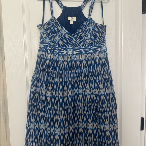 LOFT | Dresses | Loft Blue Ikat Dress | Poshmark